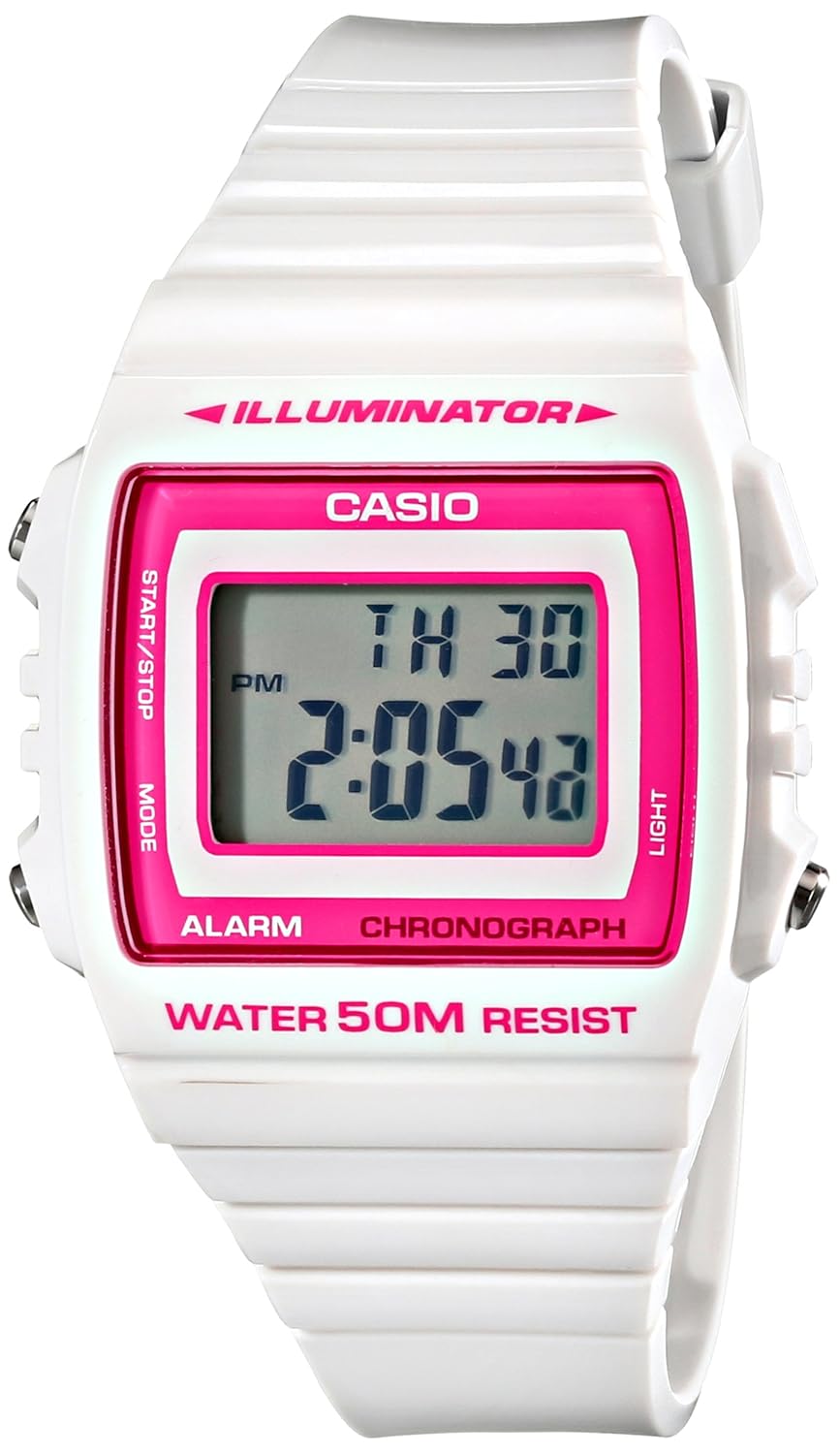 Buy Casio Kids W-215H-7A2VCF Classic Digital Quartz White Watch Online ...