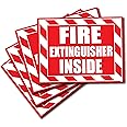 Amazon.com: (4 Pack) Fire Extinguisher Inside Sticker Decal Sign Self ...