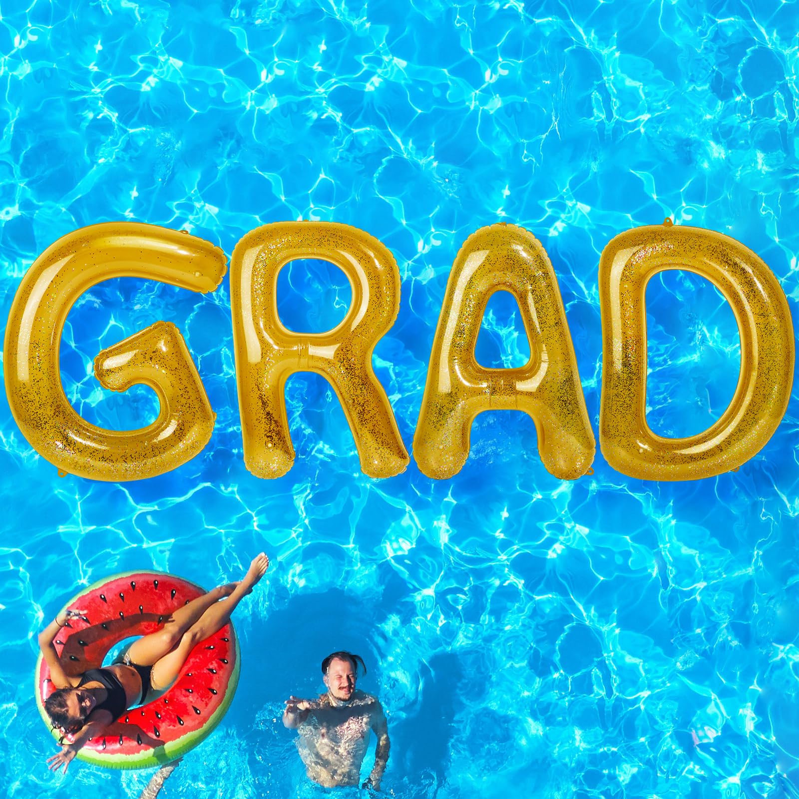 HyDren 48" Huge Graduation Pool Float 2025 Grad Prom Inflatable Letter ...