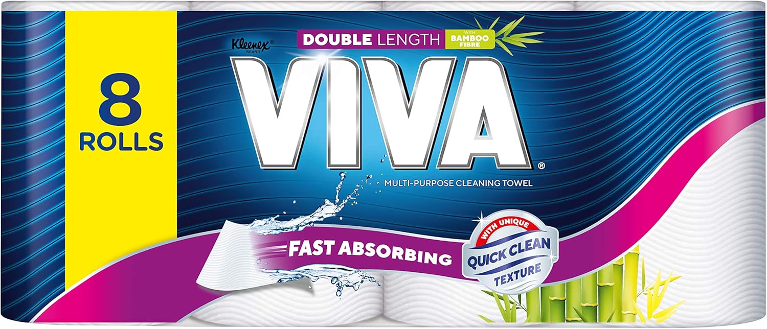 Viva Paper Towel Double Length Pack Of 8 Amazon au Health viva-paper-towel-double-length-pack-of-8-amazon-au-health