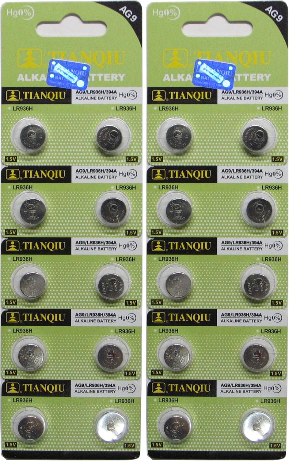 AG9 936A SR936SW LR936 LR45 SR45 SR93 Button Cell Batteries [20-Pack ...
