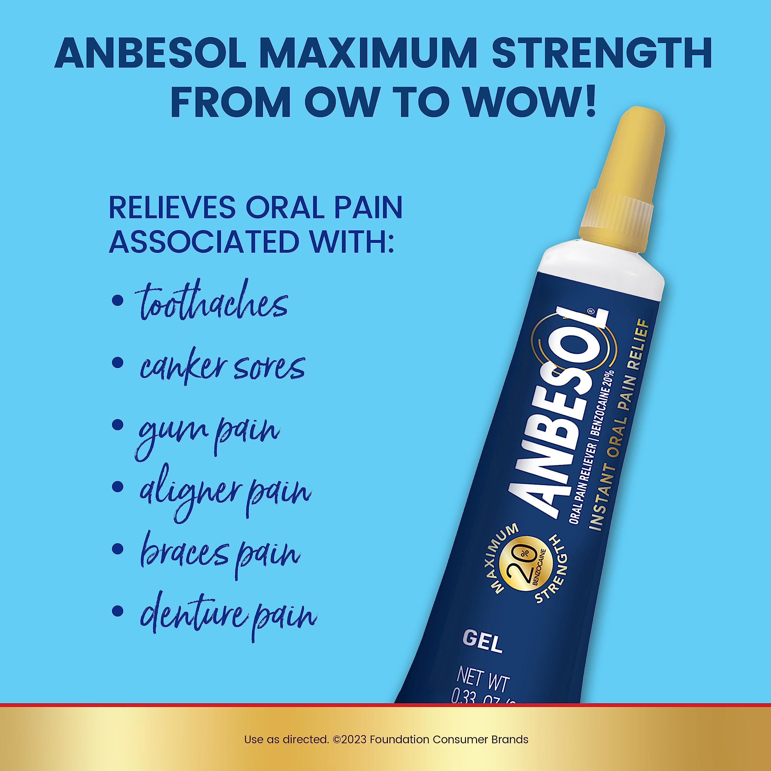 Mua Anbesol Maximum Strength Oral Pain Relief Gel, Instant Pain Relief ...