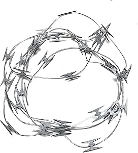 Amazon.com: NewRuleFX Actor-Safe Fake Prop Razor Wire 10' Length Silver ...