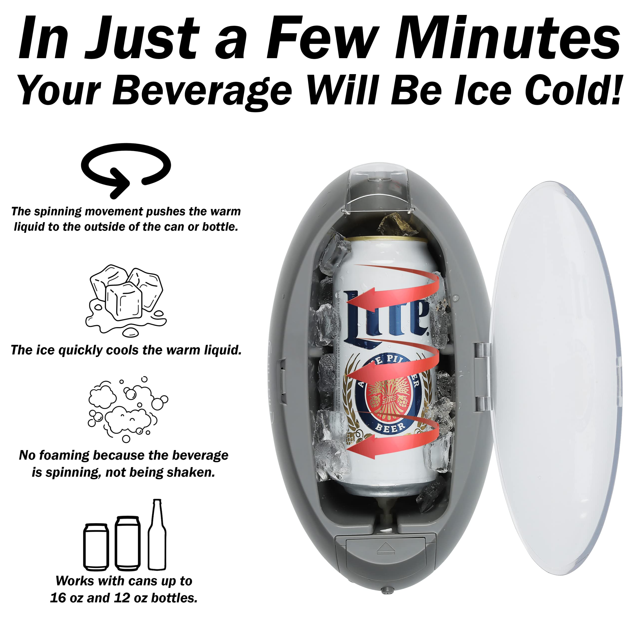 Mua Instant Drink Chiller - Rapid Beverage Chiller for Cans 12 oz or 16 ...