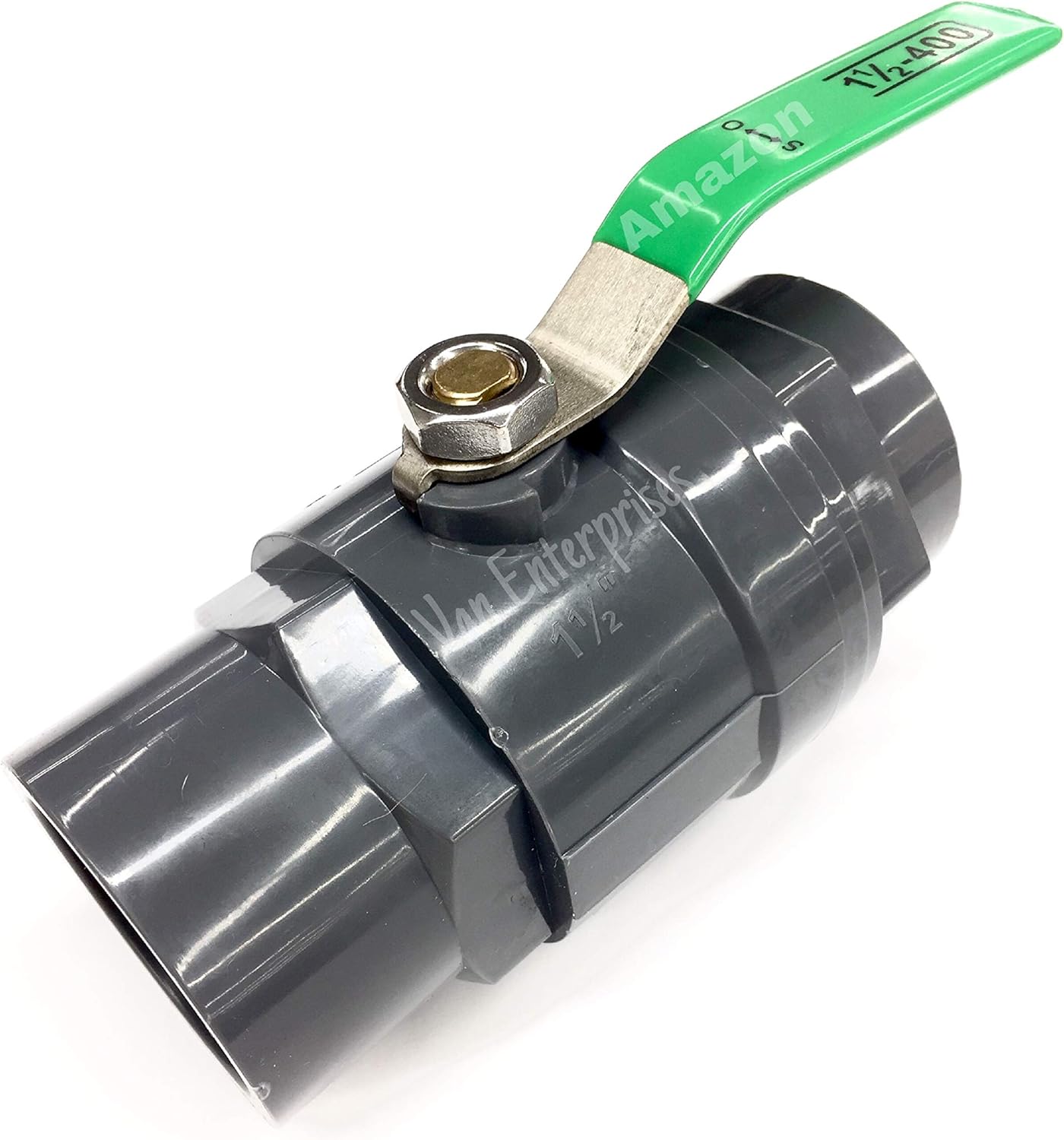 2PC PVC Ball Valve with STAINLESS STEEL Handle and CHROMIUM ABS Ball 2 ...