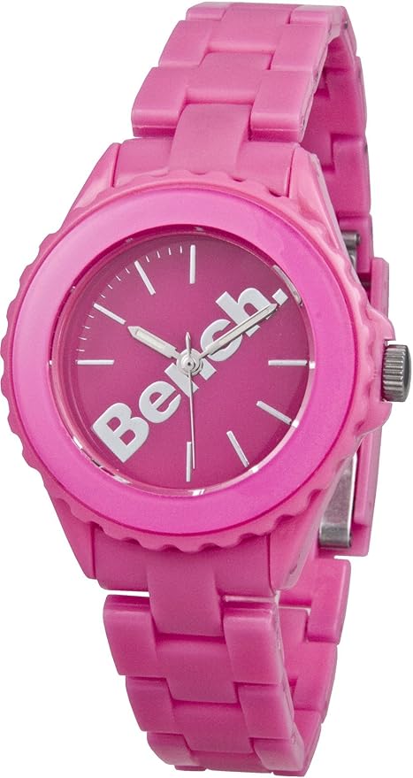 Bench Ladies Watch BC0355PK with Pink Dial and Pink Plastic Bracelet ...
