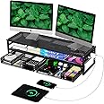 Amazon.com: Simple Trending 2 Tier Metal Monitor Stand Riser with USB 2 ...