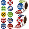 Amazon.com: Sabary 500 Pcs Train Stickers Railroad Round Crossing Train ...