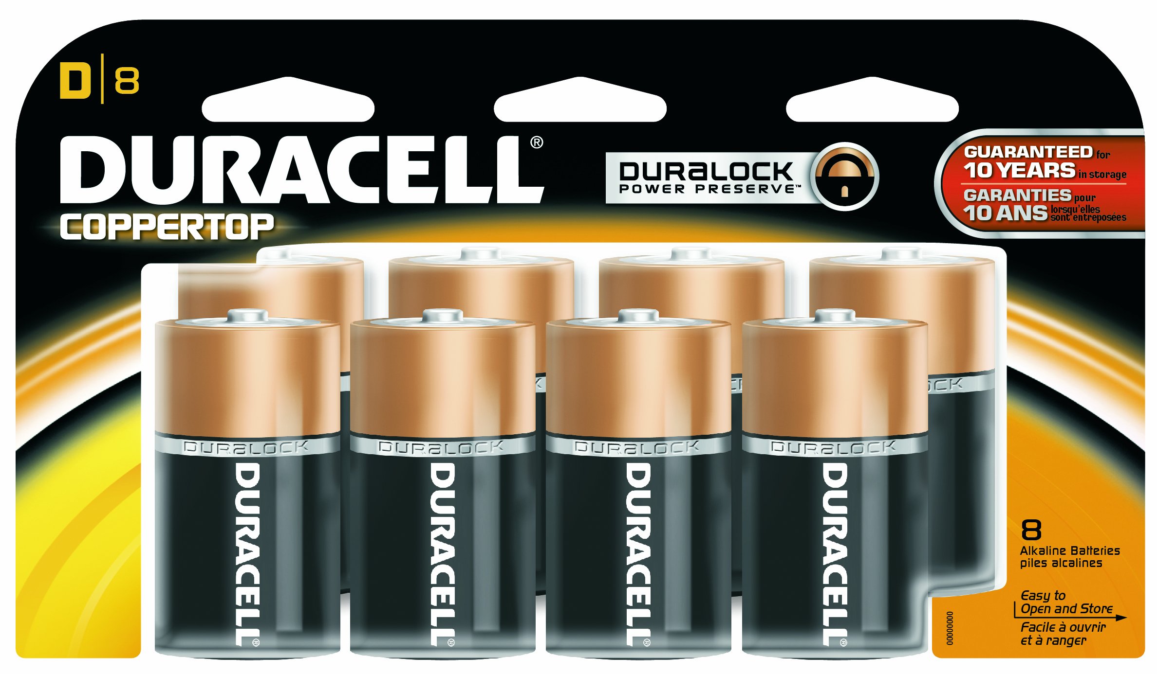 Duracell Coppertop Alkaline D Batteries, 8/Pack for sale | Mesa, AZ ...