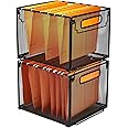 Amazon.com : SETTFRFE 2 Pack File Organizer,Metal File Crates for ...