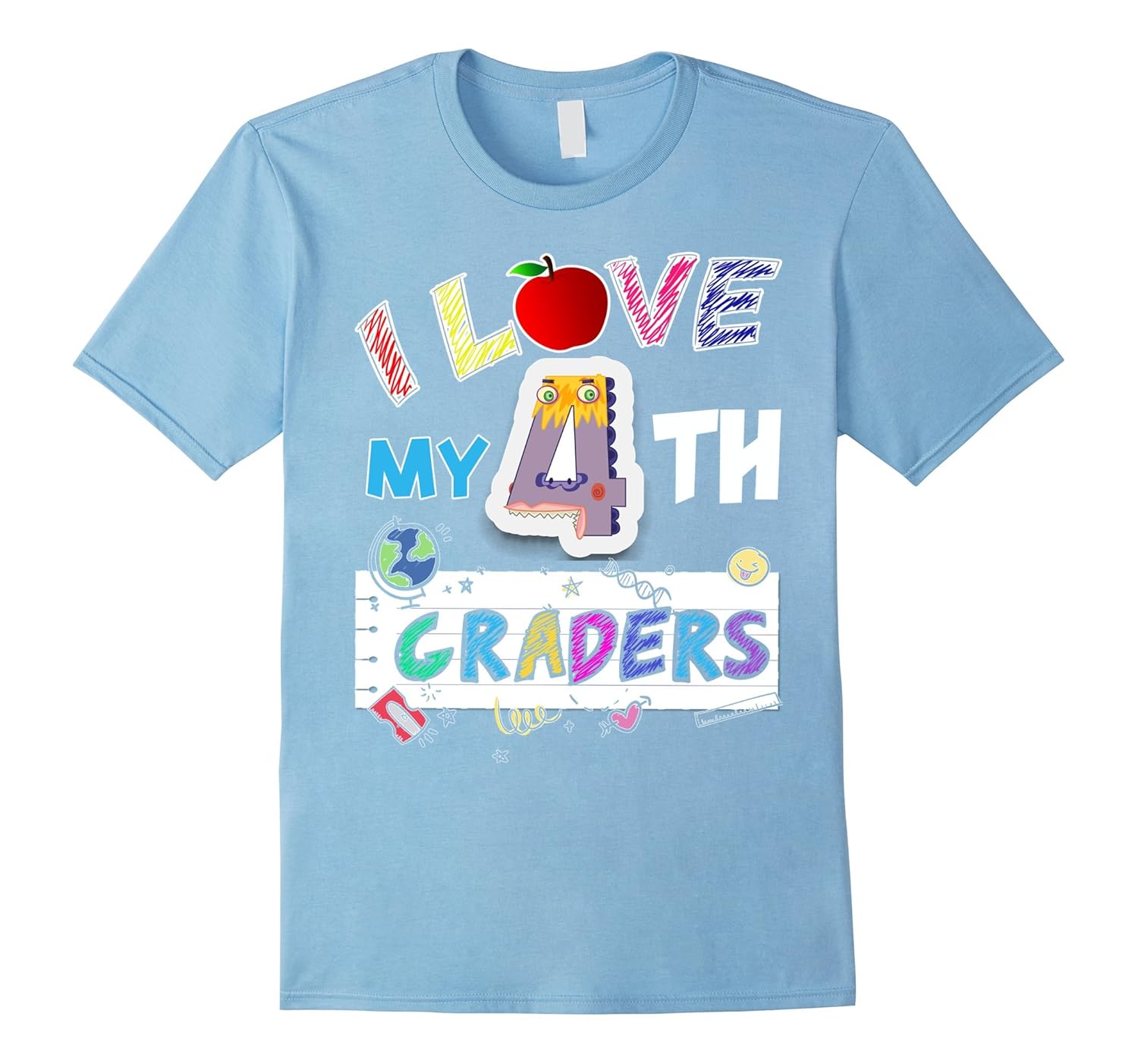 I Love My Fourth Graders T-Shirt for 4th Grade Teachers-CL – Colamaga