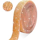 Amazon.com: GUGANEL Self Adhesive Orange AB Rhinestone Ribbon Crystal ...