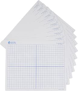 Amazon.com : Learning Resources 9"x 11" Double Sided X-Y Axis Dry Erase ...