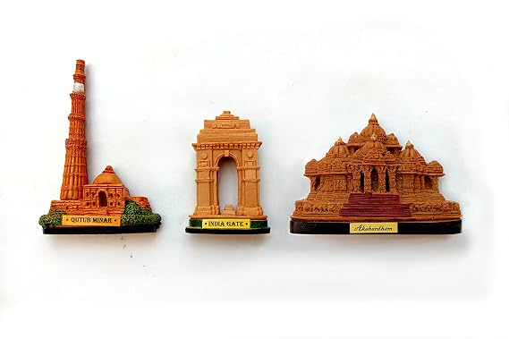 Buy the monument shop AKSHARDHAM India GATE QUTUB MINAR Fridge Magnet ...