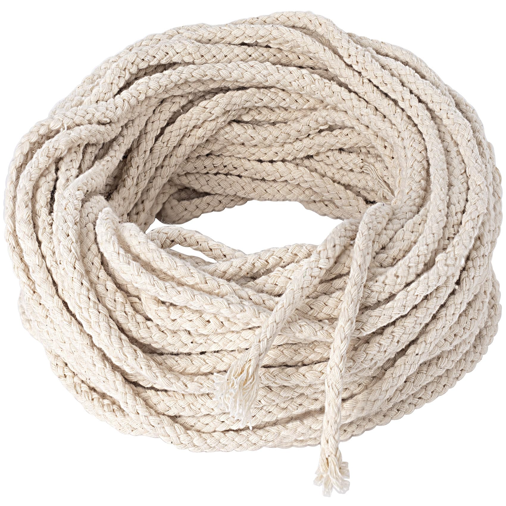 CustomyLife 65 Ft Oil Lamp Wicks 1/4" Round Braided Cotton Replacement ...