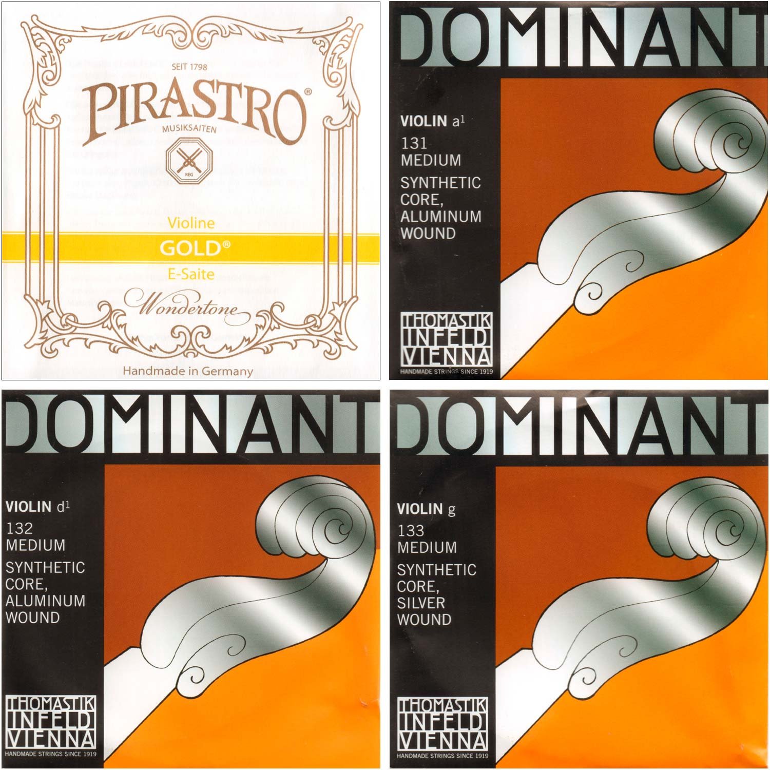 Mua JSI Special 4/4 Violin String Set: Gold Label Loop-End E & Dominant ...
