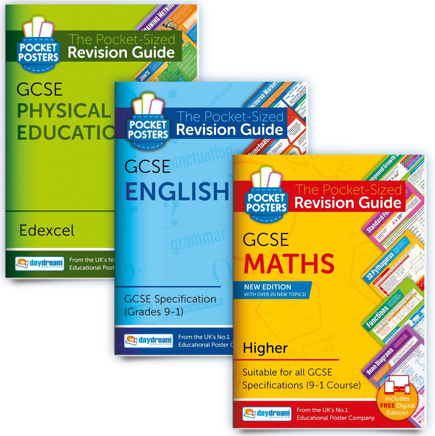 GCSE Maths (Higher), English & PE (Edexcel) Study Pack | Pocket Posters ...