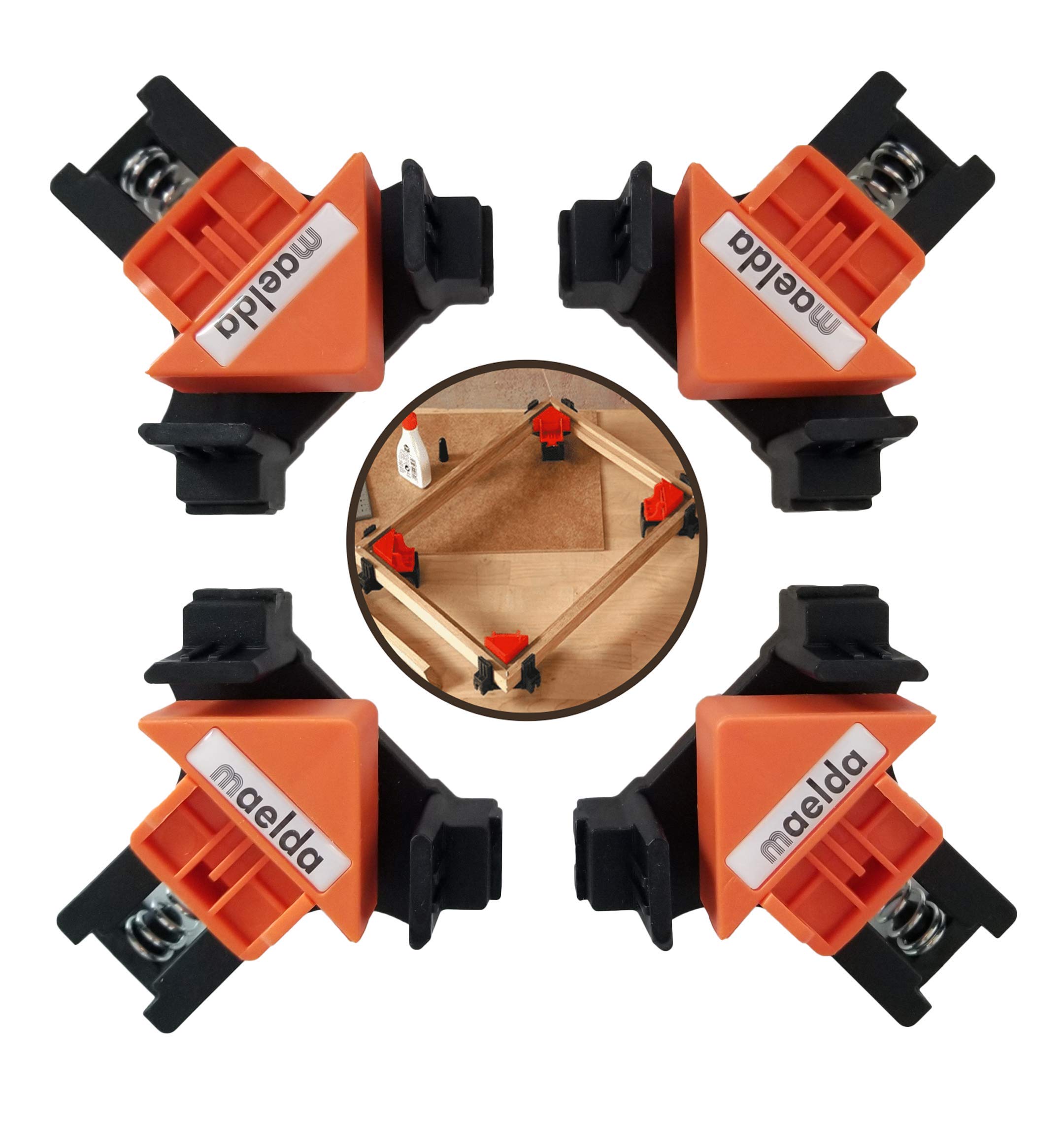 Buy 90 Degree Right Angle Clamps 4 PCS, Adjustable Corner Clamps, Frame ...