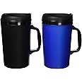 Amazon.com: ThermoServ 2 Foam Insulated Coffee Mugs 34 oz (1) Blue & (1) Black : Home & Kitchen
