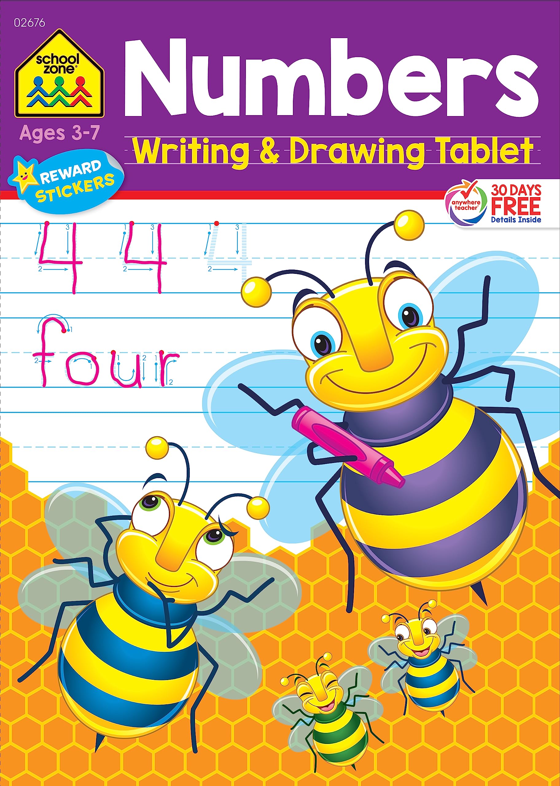 Mua School Zone - Numbers Writing & Drawing Tablet Workbook - 96 Pages ...