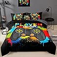 Amazon.com: BDUCOK Gamer Comforter Set Gaming Twin Size,Video Game Controller Comforter for Boys ...