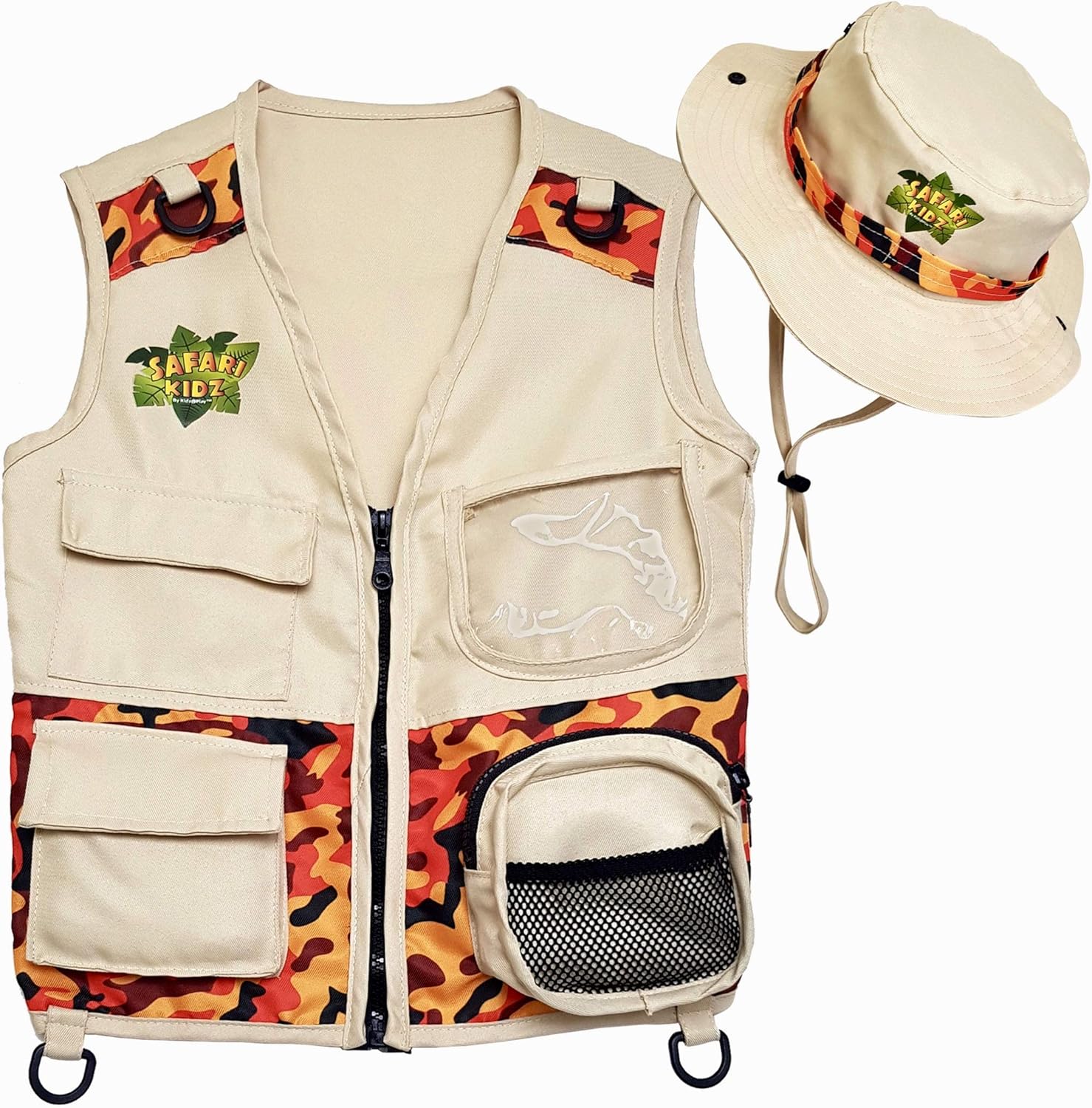 Safari Kidz Outdoor Explorer Kit - Camouflage Cargo Vest and Hat Set ...
