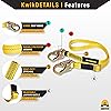 KwikSafety Positioning Lanyard - 4' to 6' Adjustable, No Shock Absorber ...