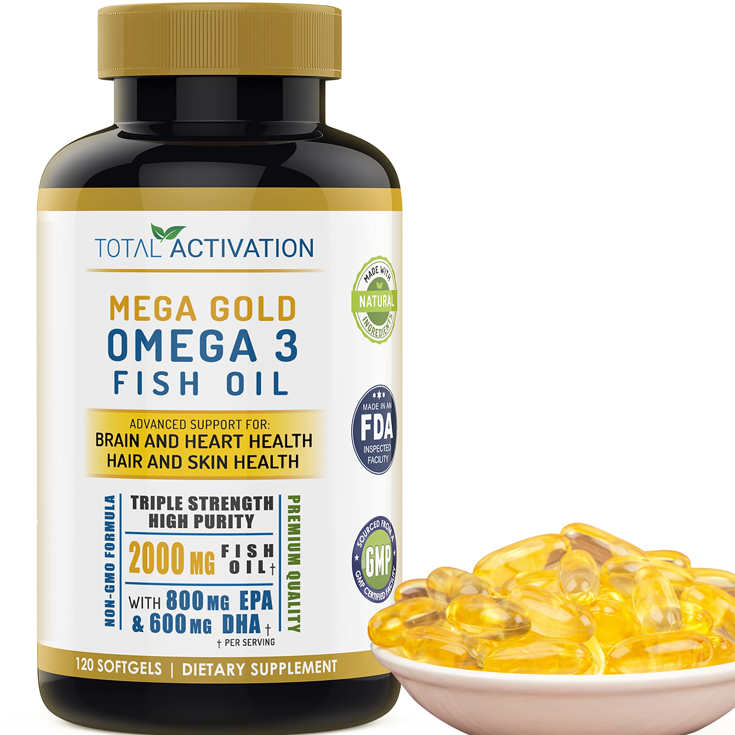 Total Activation - Mega Gold Omega 3 Fish Oil - SuppCo