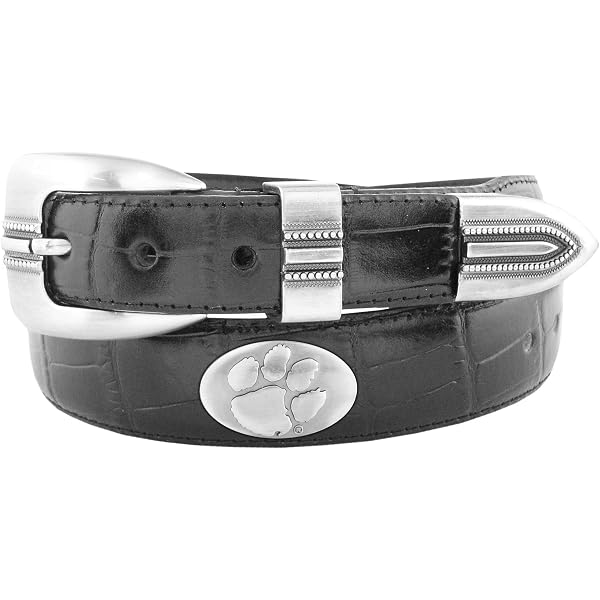 Tiger Gun NCAA Clemson Tigers Leather Belt - Crazy Horse Leather W/ 4 ...
