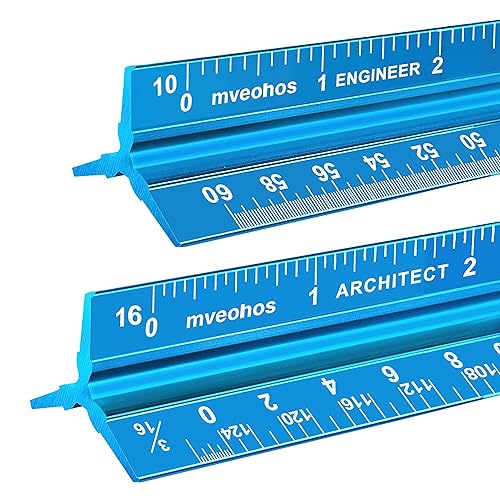 Architect and Engineer Scale Ruler Set, Imperial Measurements 12inch ...