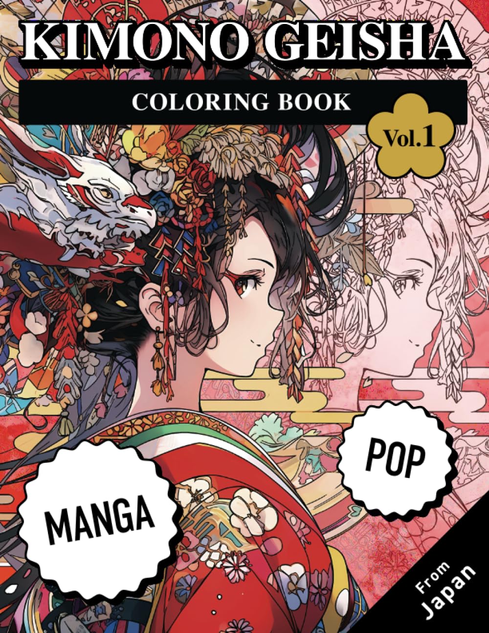 Mua POP MANGA Coloring Book from Japan: KIMONO GEISHA： The Timeless ...