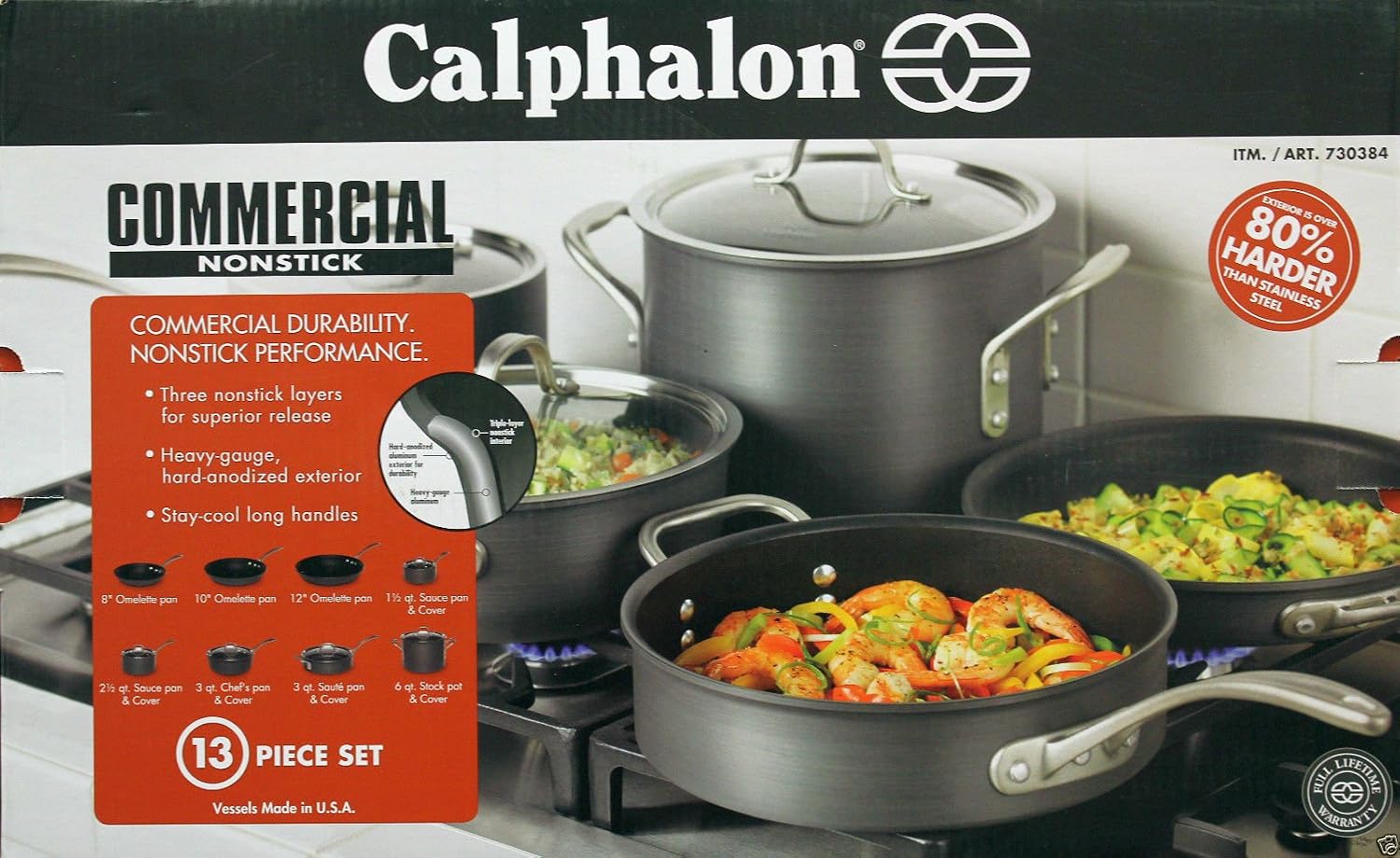 The Calphalon Cookware Set Commercial Nonstick 13 Pieces best Cookware ...
