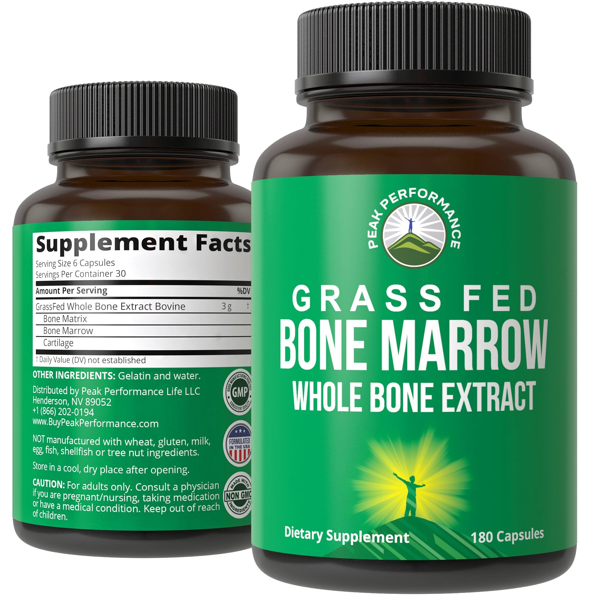 Mua Grass Fed Bone Marrow - Whole Bone Extract Supplement 180 Capsules ...