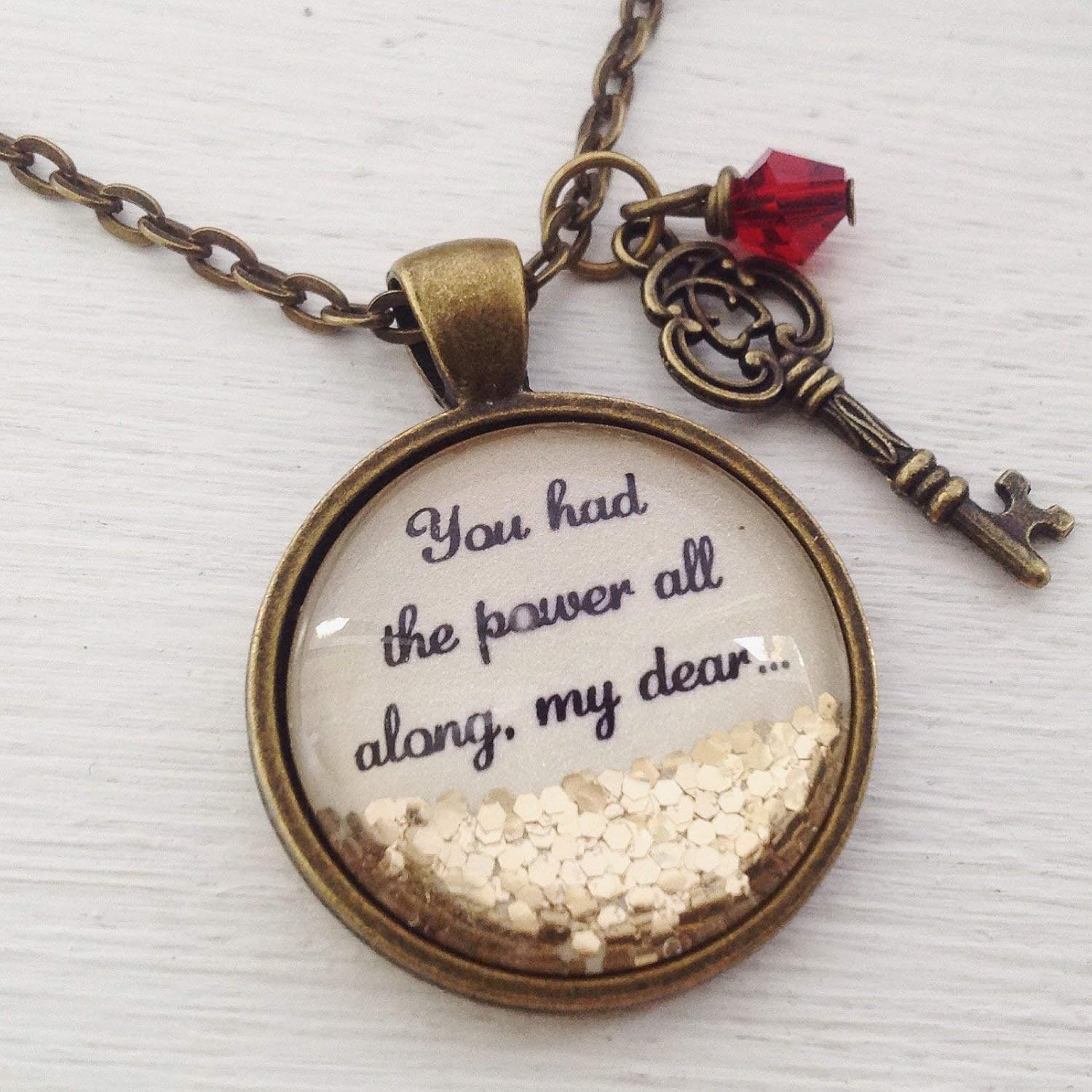 Amazon.com: Inspirational necklace for woman, You had the power all ...