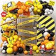 Amazon.com: SNLN 152Pcs Construction Party Decorations Birthday ...