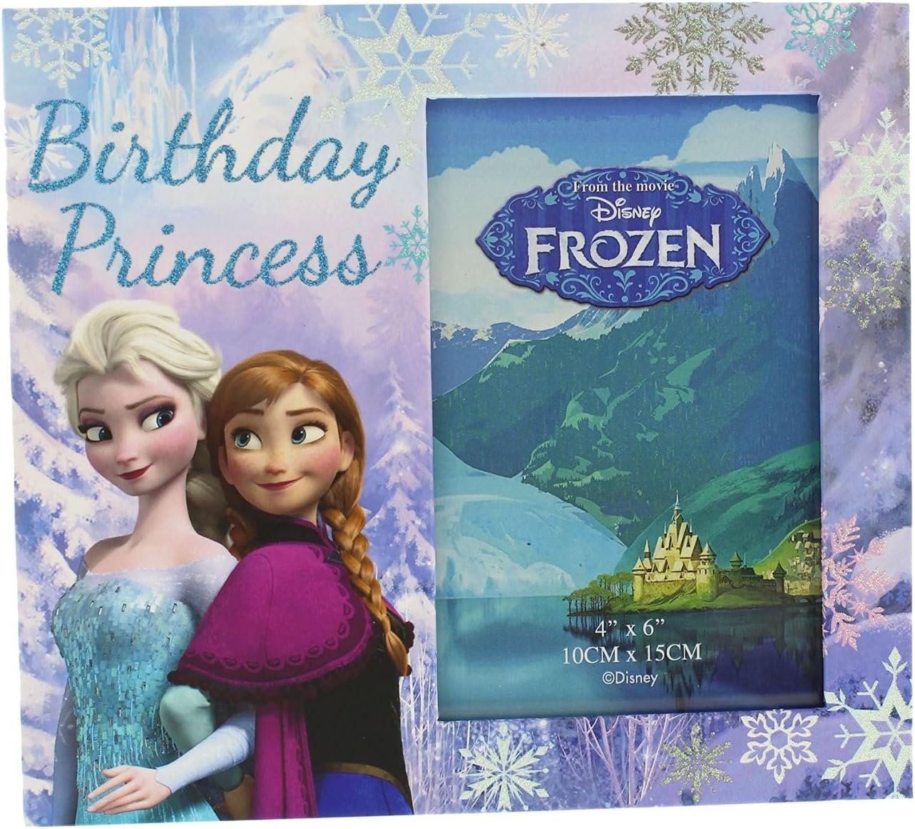 Disney Frozen Birthday Princess Picture Frame Elsa & Anna 6''x4 ...