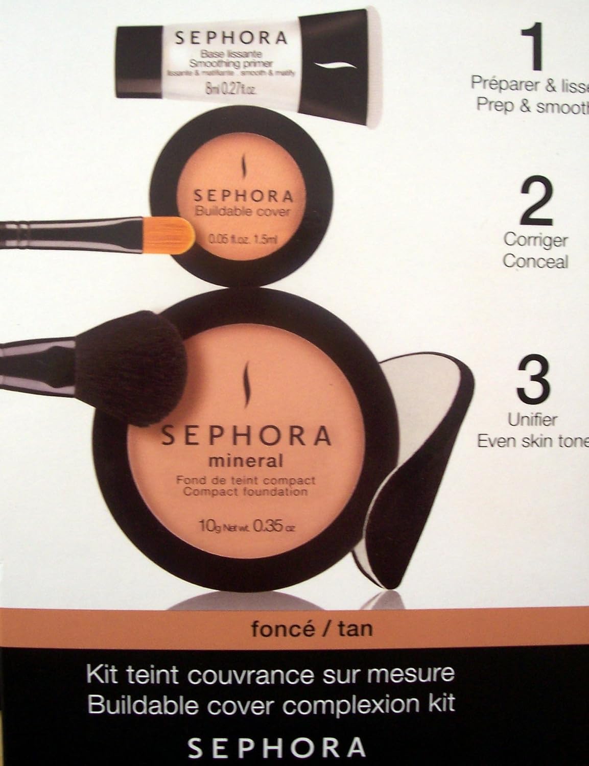 Amazon.com : SEPHORA COLLECTION Buildable Cover Complexion Kit - Tan ...