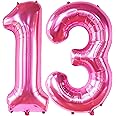 Amazon.com: KatchOn, Hot Pink 13 Balloon Numbers - 40 Inch | Hot Pink ...