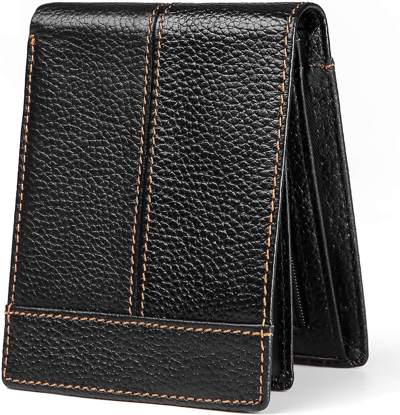 Men’s Wallet Genuine Leather Slim RFID Blocking Credit Card Holder ...