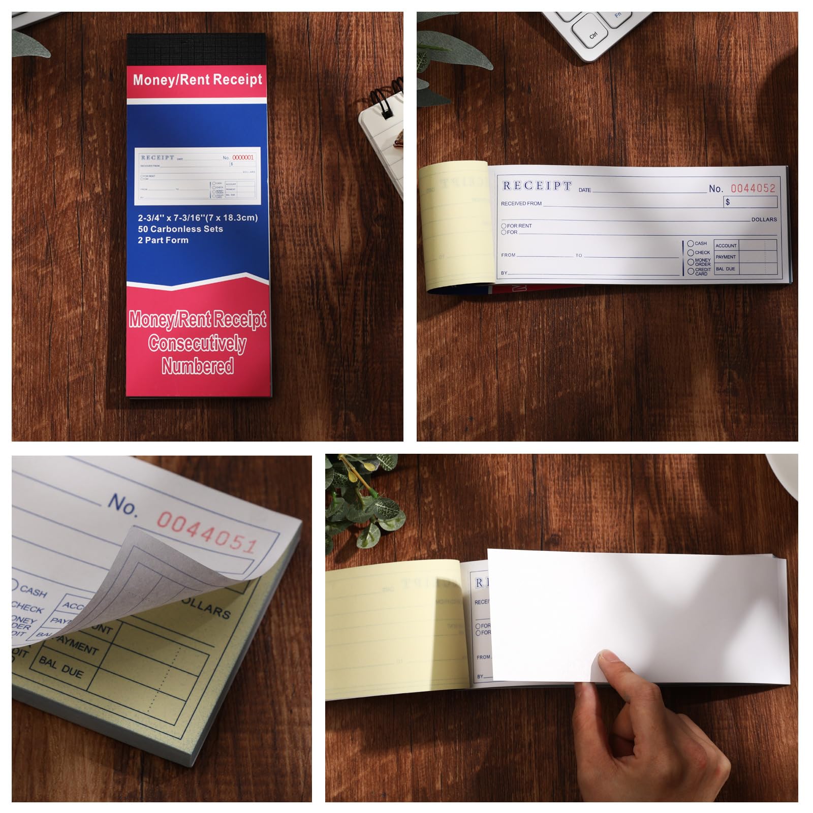 Mua Crtiin 1 Pad Money and Rent Receipt Book 2.75 x 7.2 Inch Bound ...