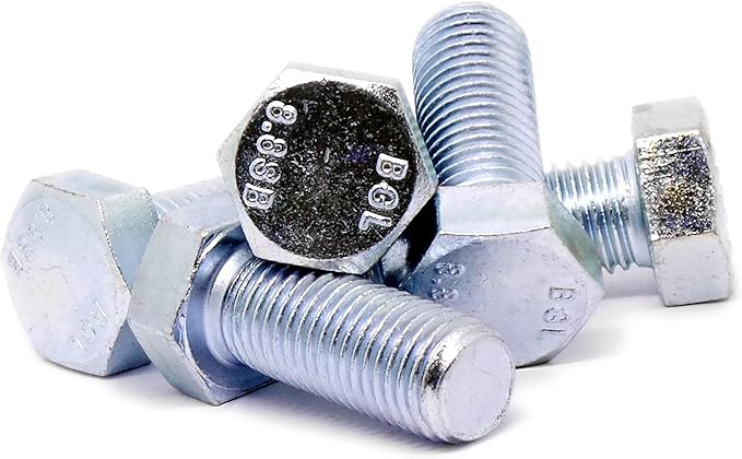 Lot de 4 vis M16 à tête hexagonale - Avec tige entièrement filetée ...