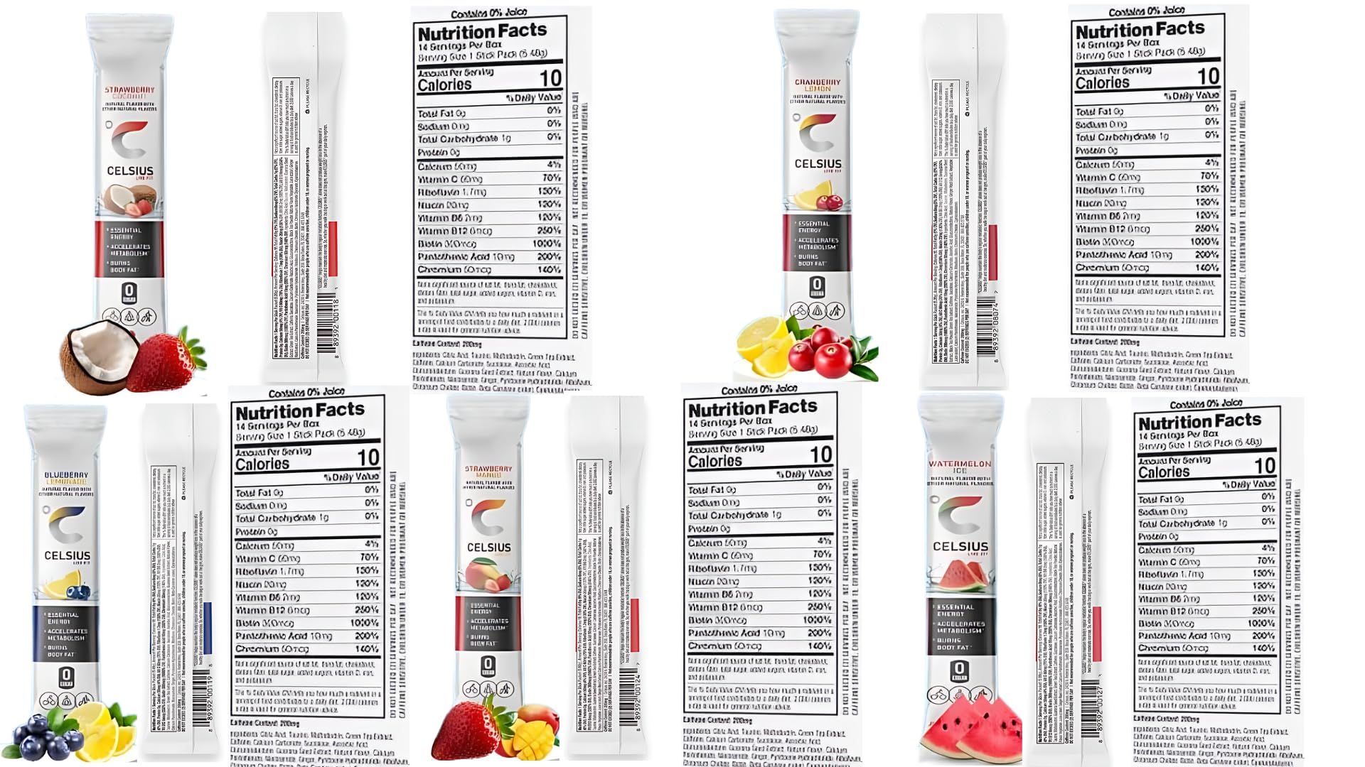 Mua Celsius Variety Pack Powder Sticks: 5 Flavors On-The-Go Live Fit ...