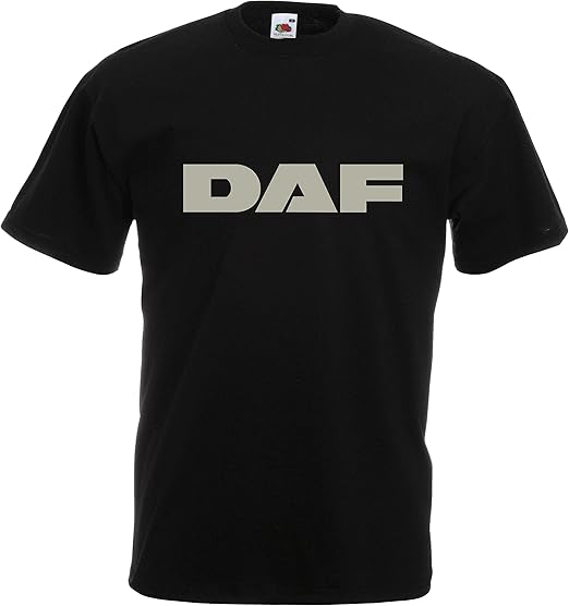 DAF Trucks Silver Logo Mens Crew Neck Short Sleeve Custom Personalized ...