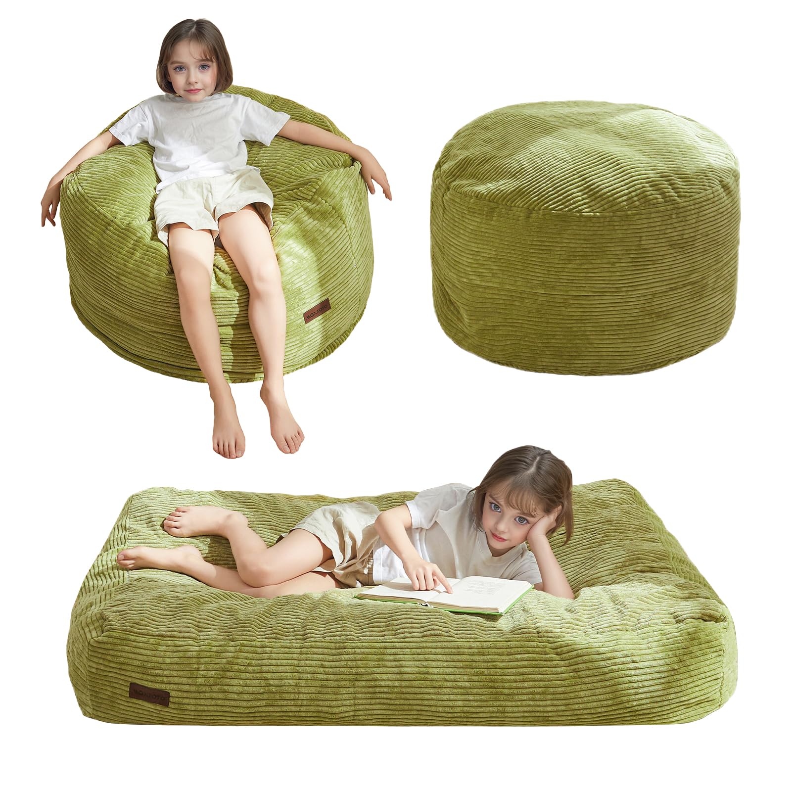 MAXYOYO Bean Bag Chair Bed, Convertible Bean Bag Folds from Lazy Chair ...