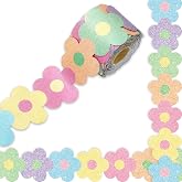 Amazon.com: Whaline 32.8 Ft Pastel Flower Bulletin Board Borders Retro ...