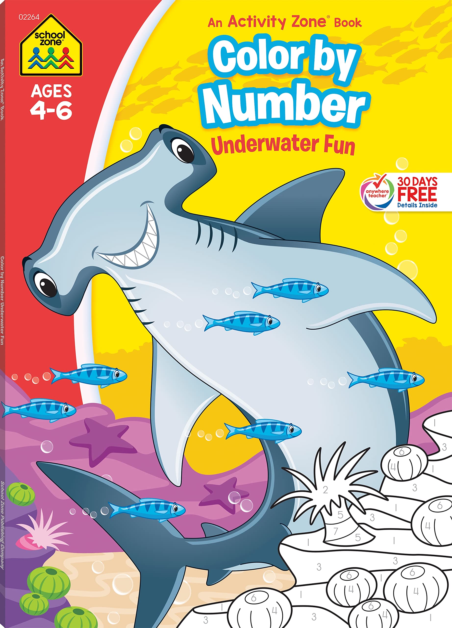 Mua School Zone Color By Number Underwater Fun Workbook: 64 Pages ...