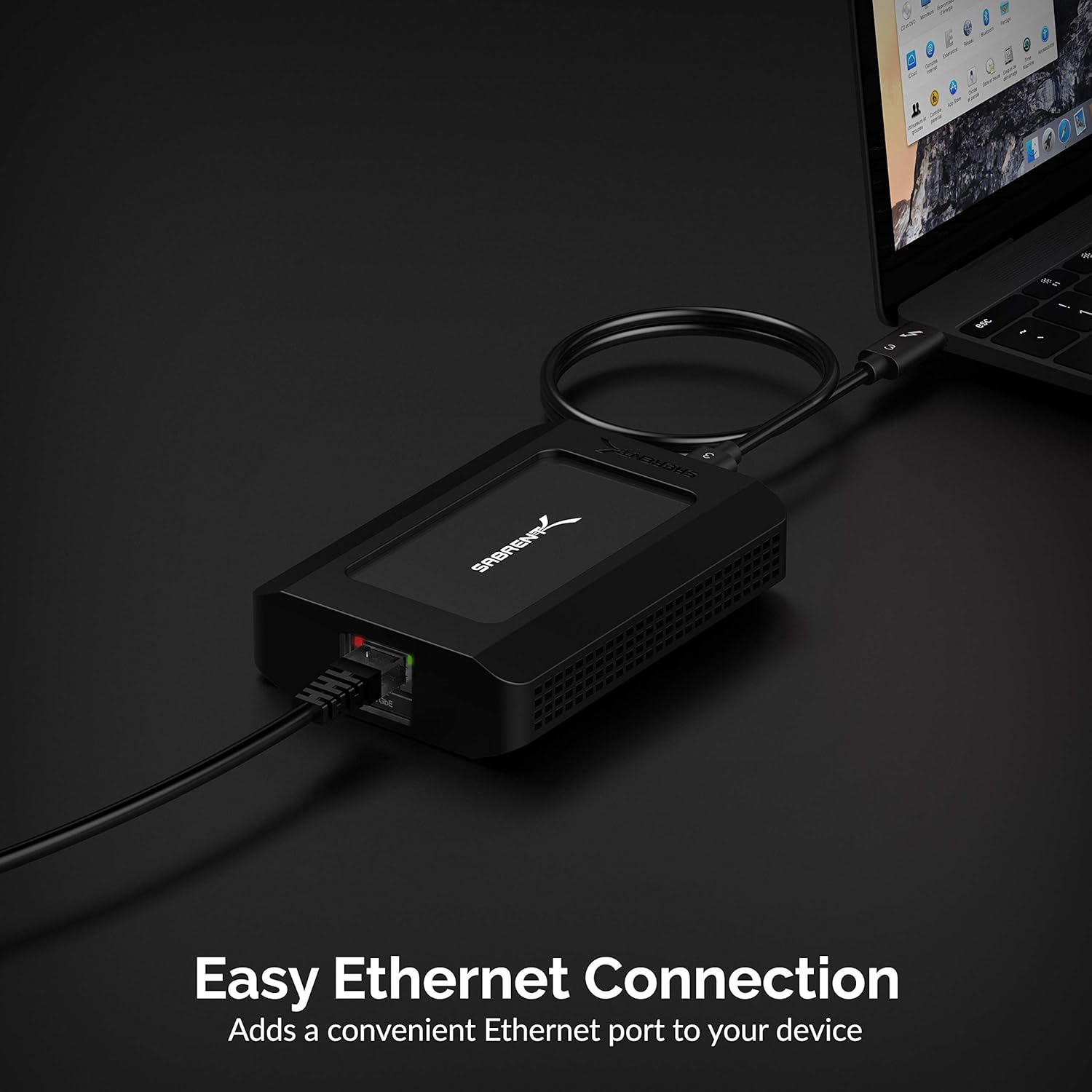 Sabrent Thunderbolt 3 to 10 Gbps RJ-45 Ethernet Adapter (TH-S3EA) – BigaMart
