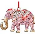 Amazon.com: D24TIME Elephant Christmas Ornament-Metal Pink Elephant ...