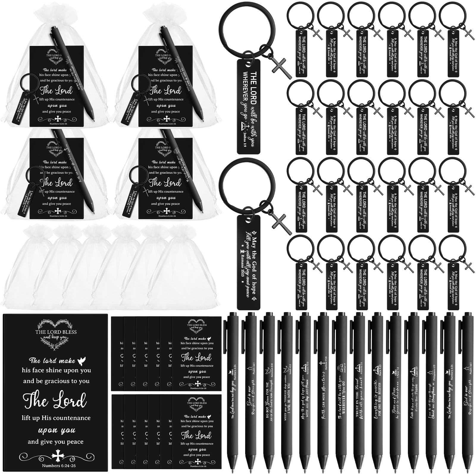 Aurelema 24 Sets Church Christian Gifts Bulk Bible Verse Pens Religious ...