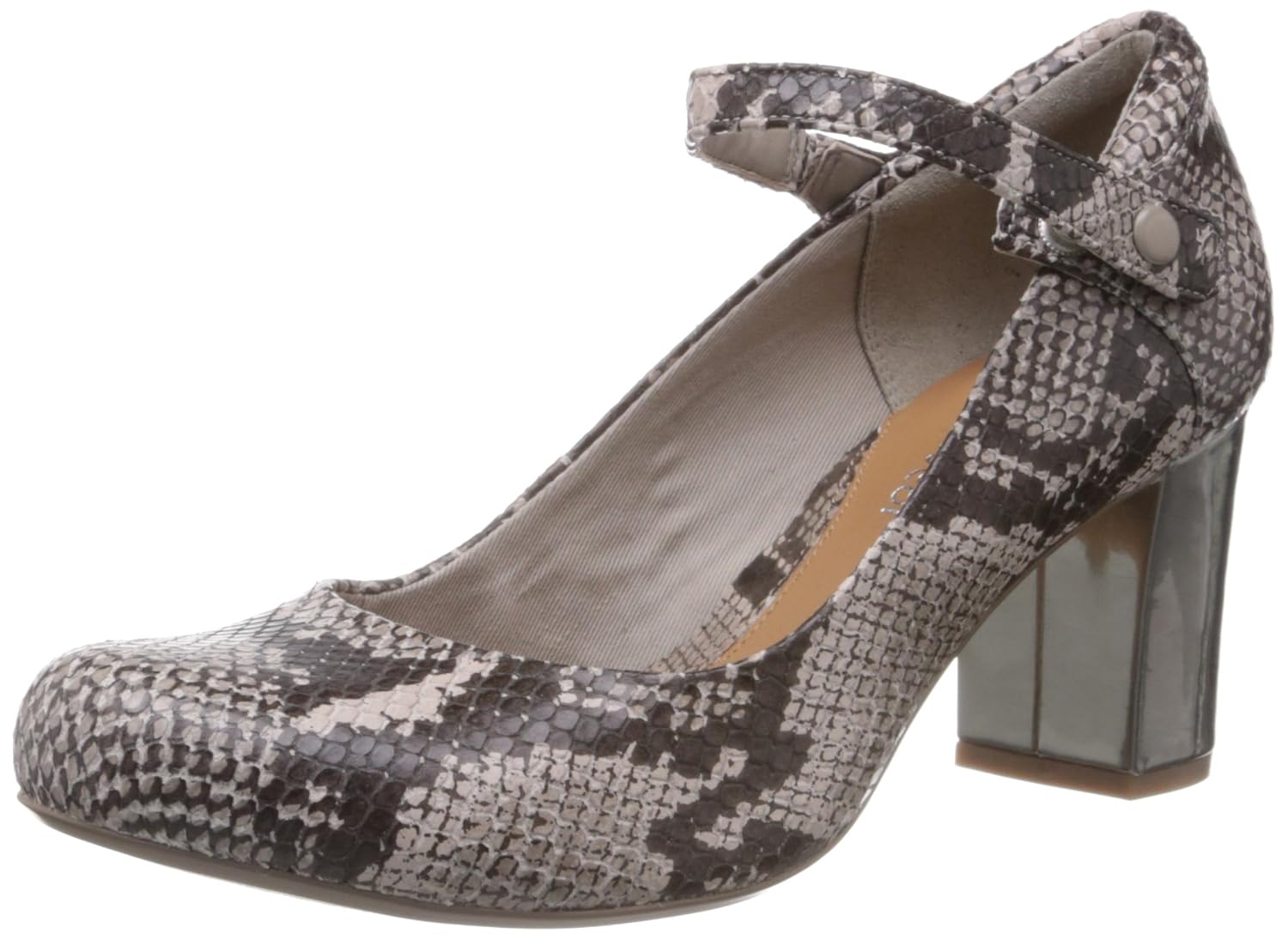 Clarks Womens Deva Dolly Shoes Natural Snake Leather 8 UK: Amazon.co.uk ...